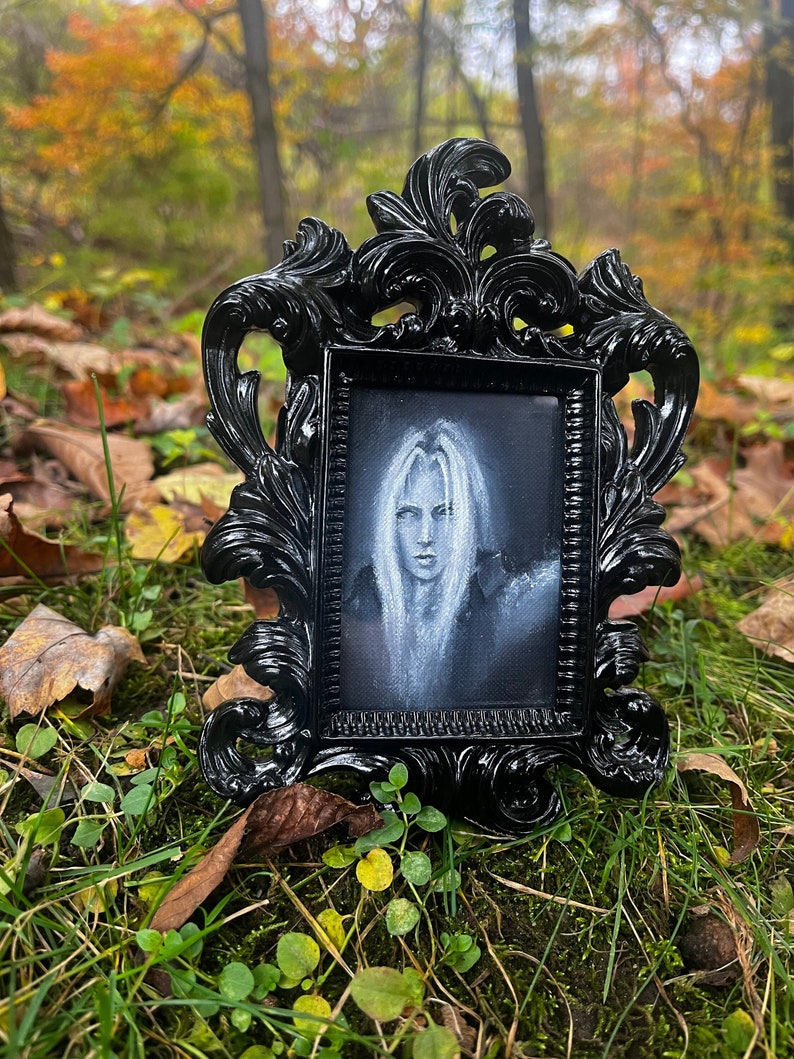 Sephiroth FF7 Fan Art Original Framed 3x4 Oil Painting - Etsy