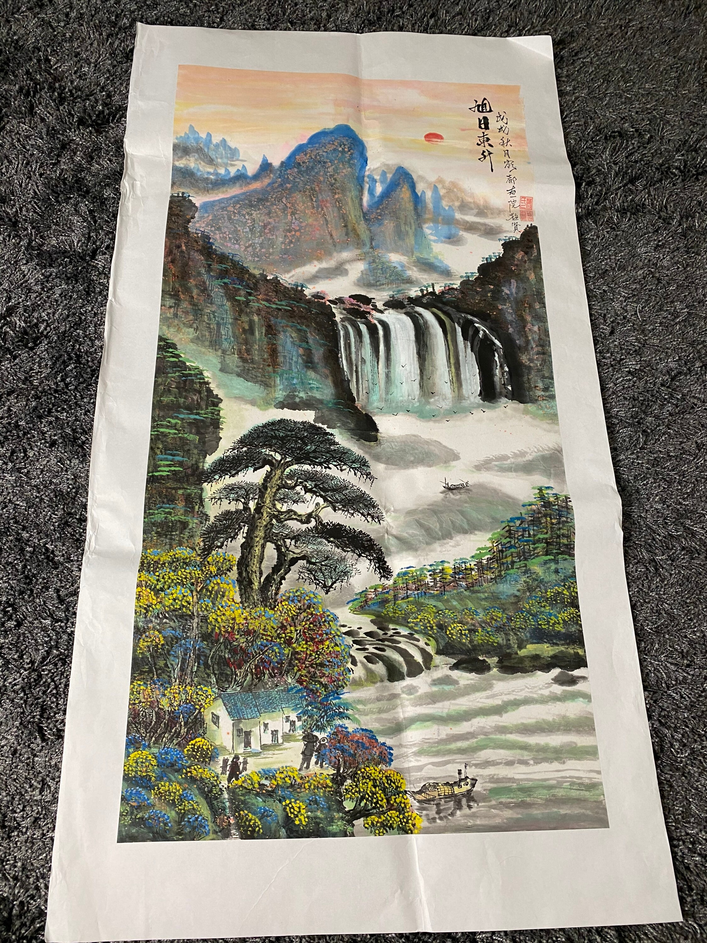 Originally Hand Painted Traditional Chinese Ink Painting on Rice ...