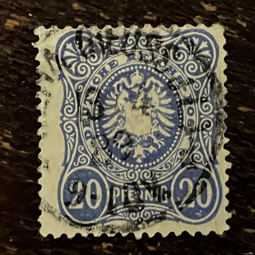 Rare Deutsches Reich 1886 Germany Stamps Post Prussian Blue 20pf Used ...