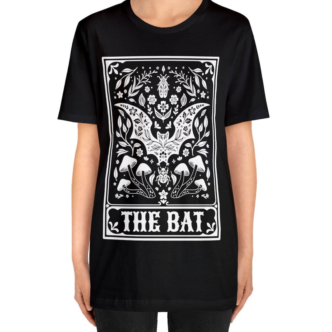 Tarot Card Shirt, the Bat With COLOR OPTIONS Mushroom Shirt Tarot ...