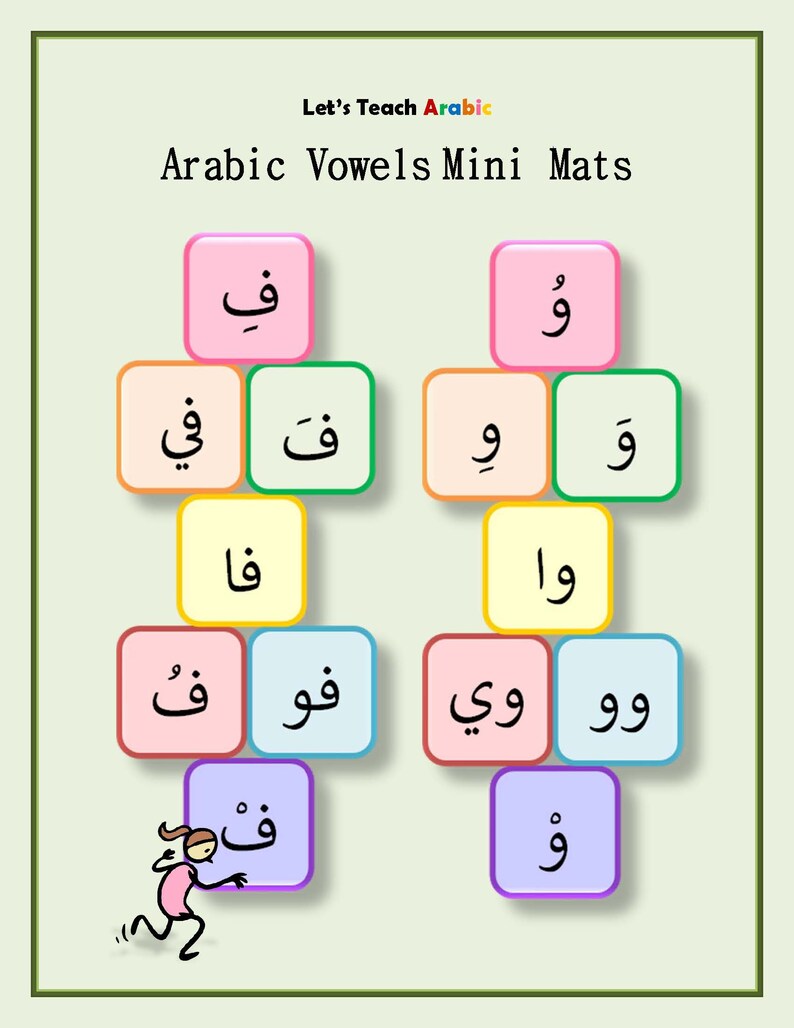 Arabic Vowels Mini Mats - Etsy