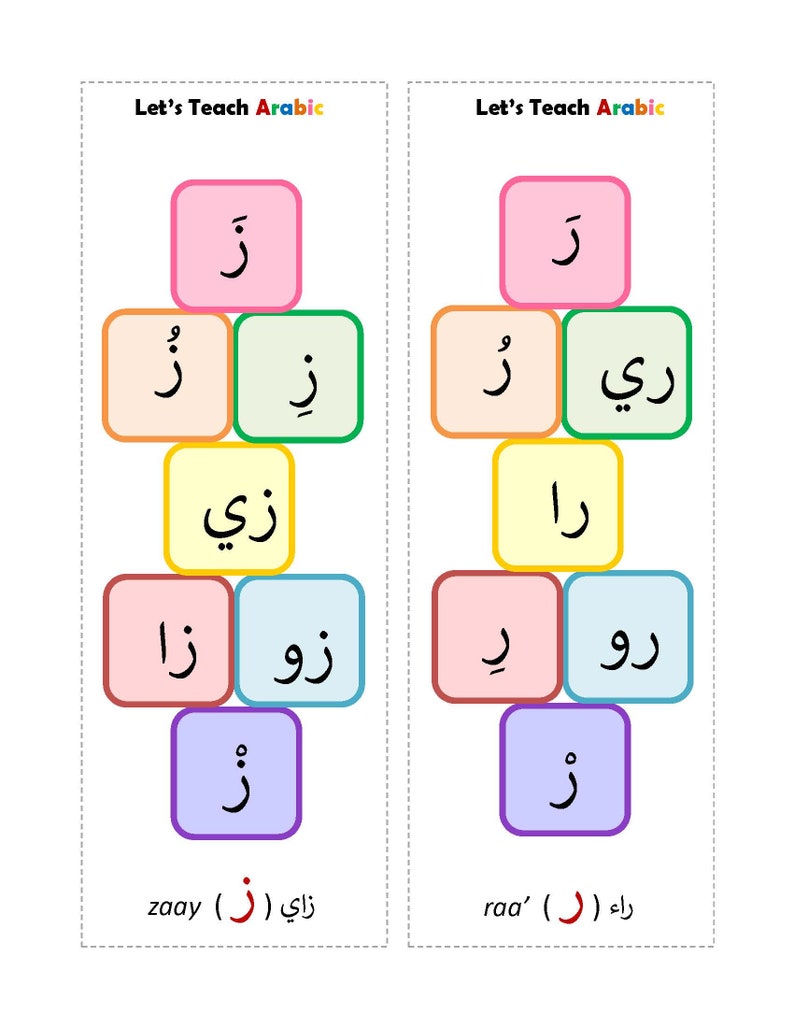 Arabic Vowels Mini Mats - Etsy