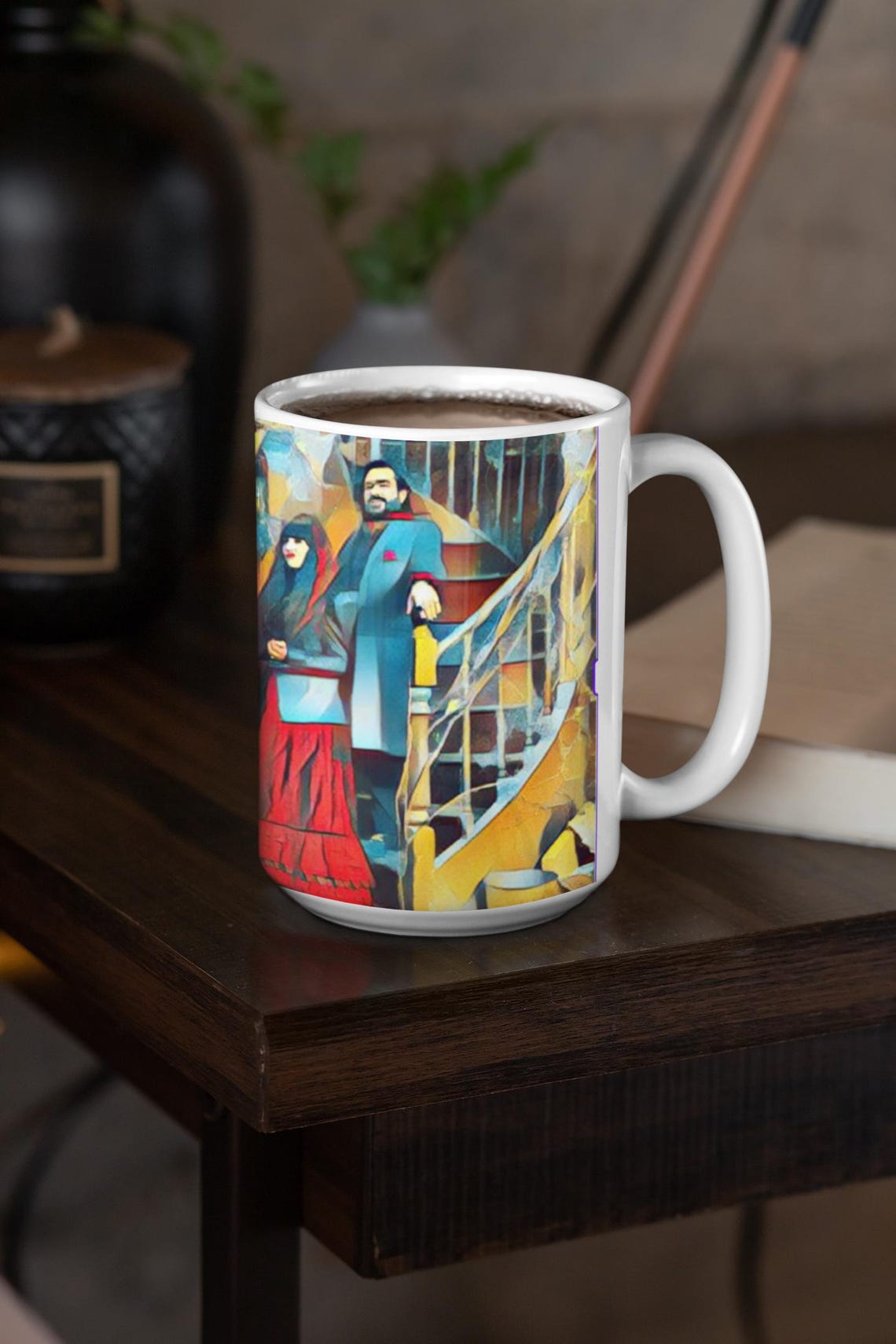 WWDITS Tribute Mug Featuring an Iconic Vampire Household in Vibrant Art ...