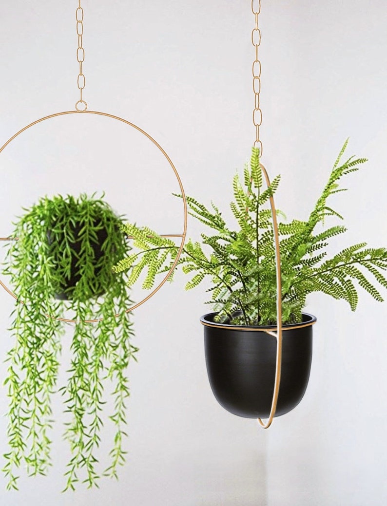 Hanging Iron Planters 6 Pot Metal Hanging Planter - Etsy