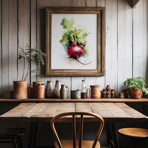 Beet Watercolor Painting Kitchen Wall Art Vegetable Poster Plants Art ...