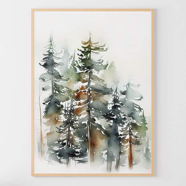 Pine Tree Art - Etsy