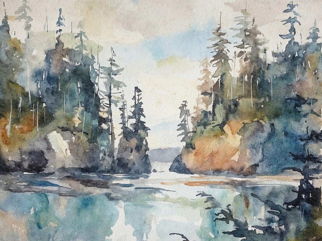 Olympic National Park Painting Ruby Beach Watercolor Art Print Coastal ...