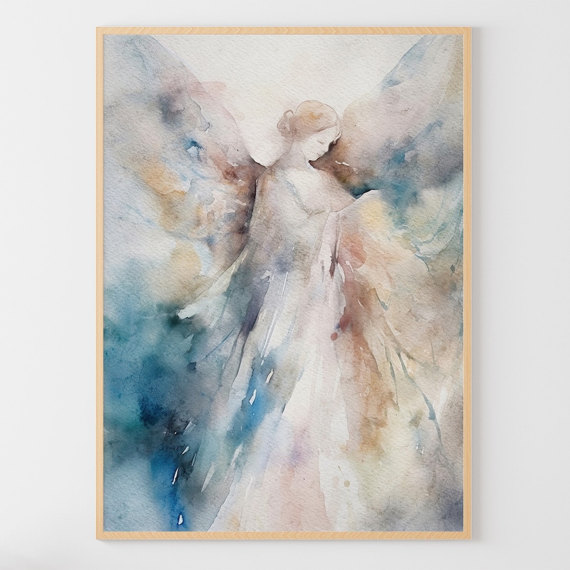 Angel Watercolor - Etsy