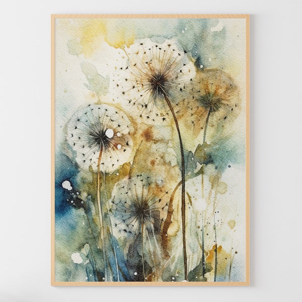 Dandelion Art - Etsy
