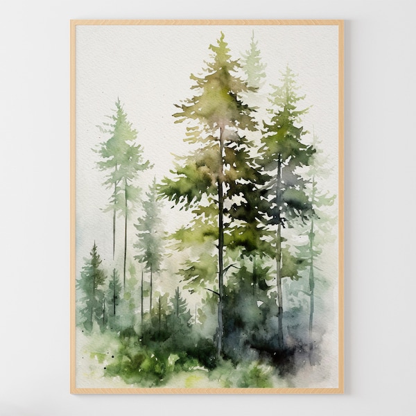 Pine Tree Poster - Etsy