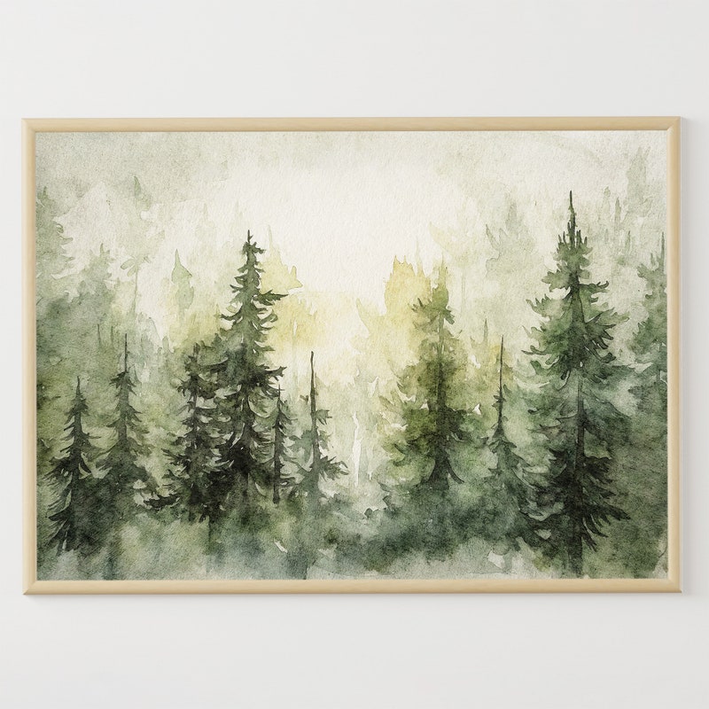 Pine Tree Art - Etsy