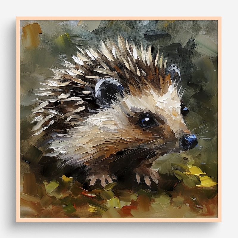 Hedgehog Painting - Etsy UK