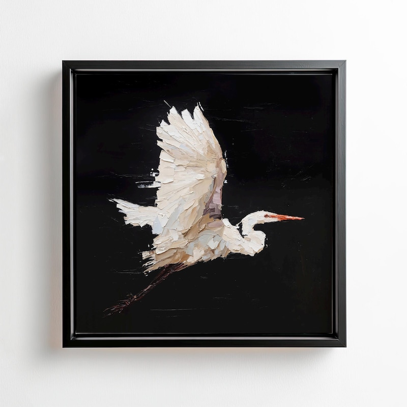 Egret or Heron Wall Art - Etsy