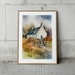 Scottish Cottage Painting Scotland Watercolor Scottish Landscape Old ...