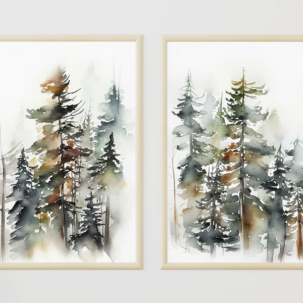 Pine Tree Poster - Etsy