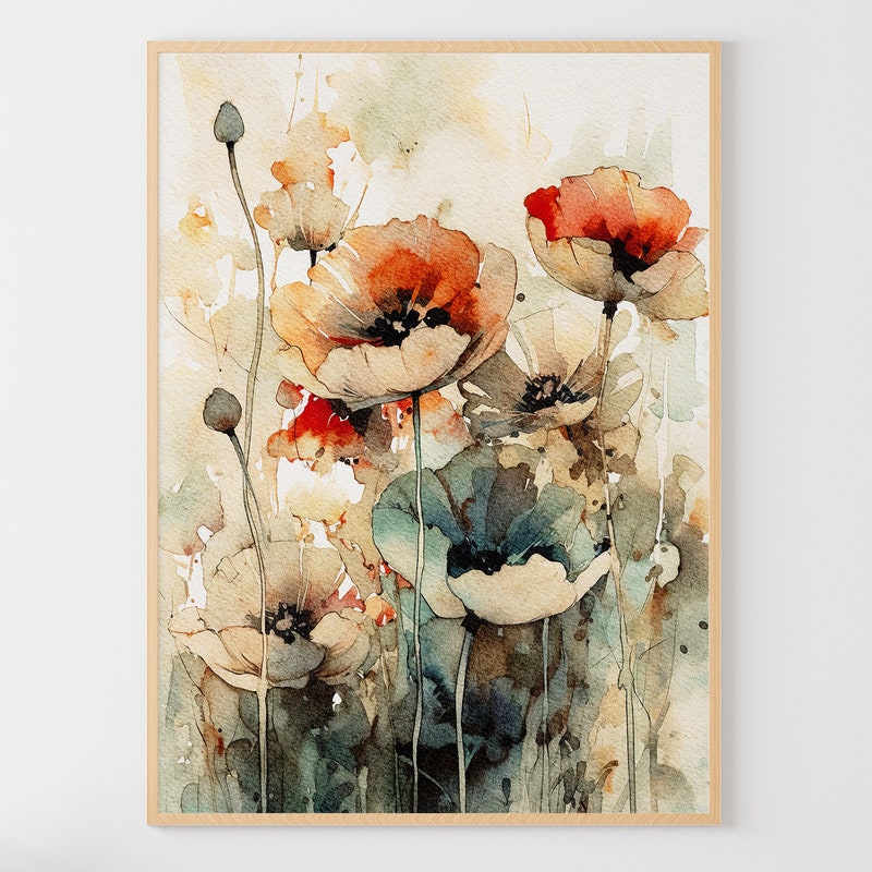 Poppy Art Print - Etsy
