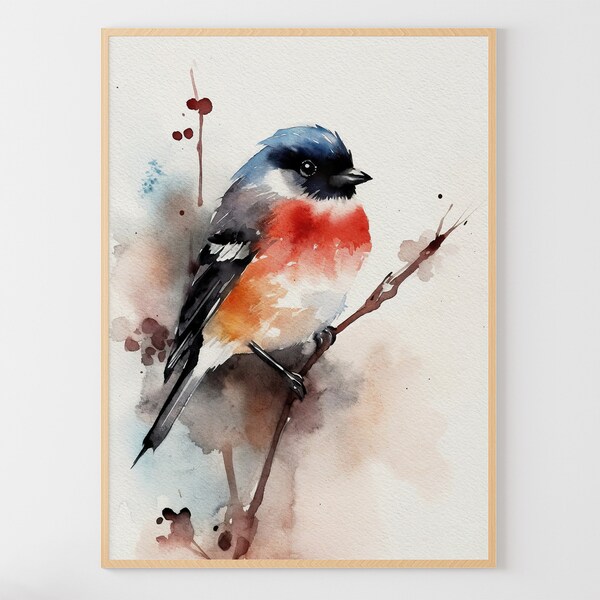 Winter Bird Art - Etsy