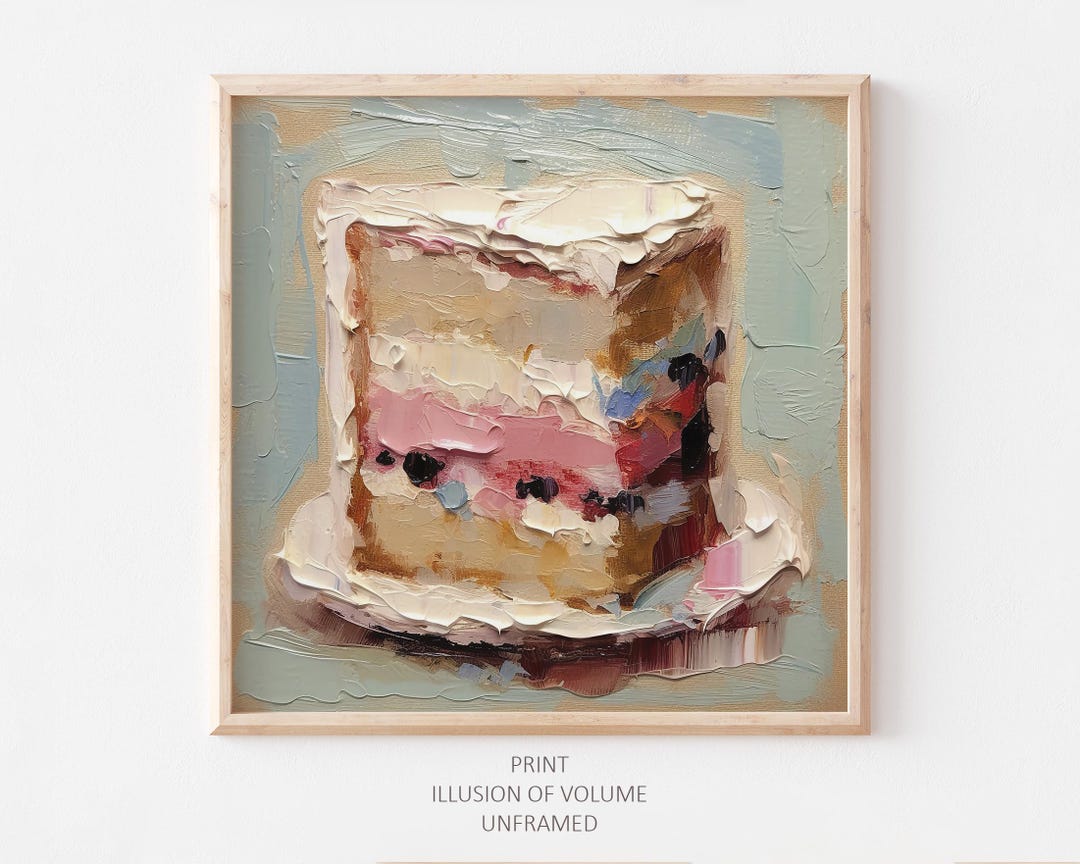 Cake Oil Print Dessert Painting Kitchen Wall Art Food PRINT From an Oil ...