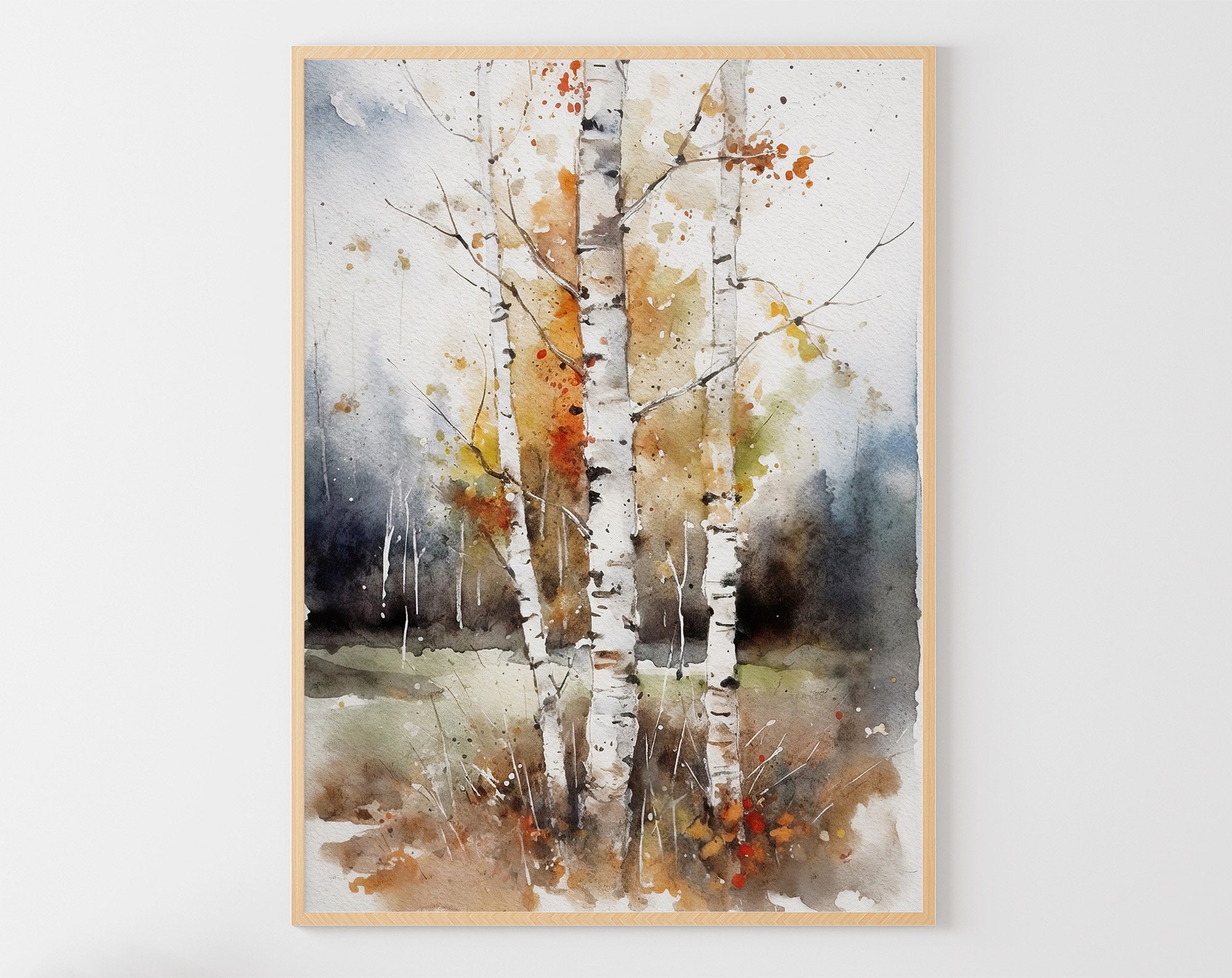Birch Tree Art Border For Publisher