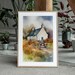 Scottish Cottage Painting Scotland Watercolor Scottish Landscape Old ...