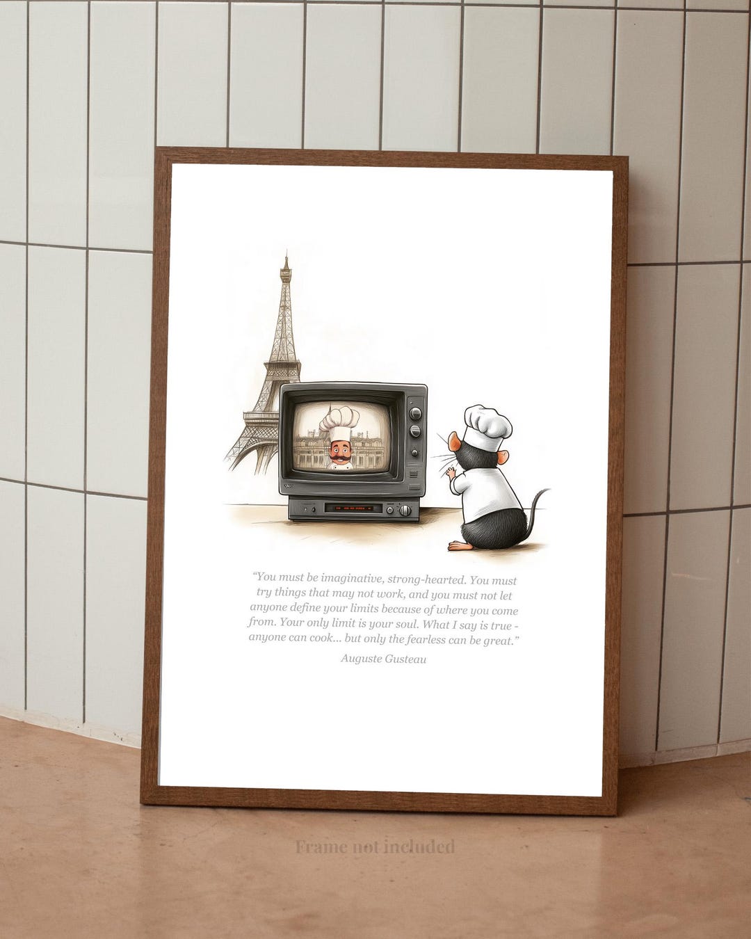 Ratatouille Movie Poster: Chef Gusteau Quote Kitchen Art Print - Etsy
