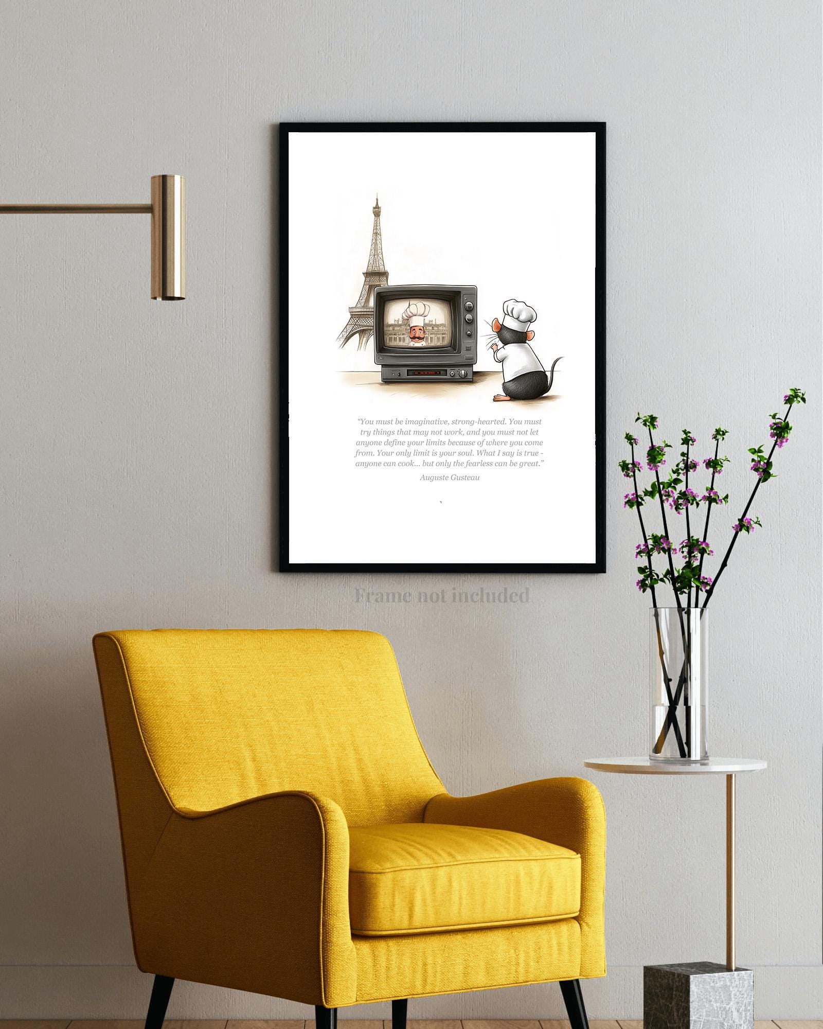 Ratatouille Movie Poster: Chef Gusteau Quote Kitchen Art Print - Etsy