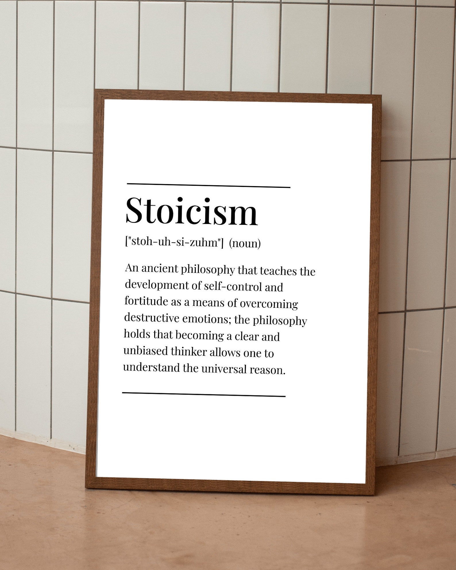Stoicism Definition Poster Inspirational Vocabulary Poster Stoic Poster ...