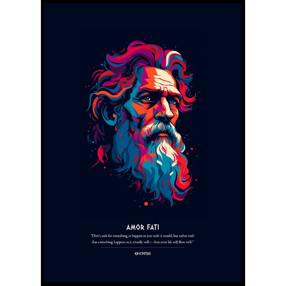 Epictetus Poster Amor Fati Poster Stoic Latin - Etsy Australia