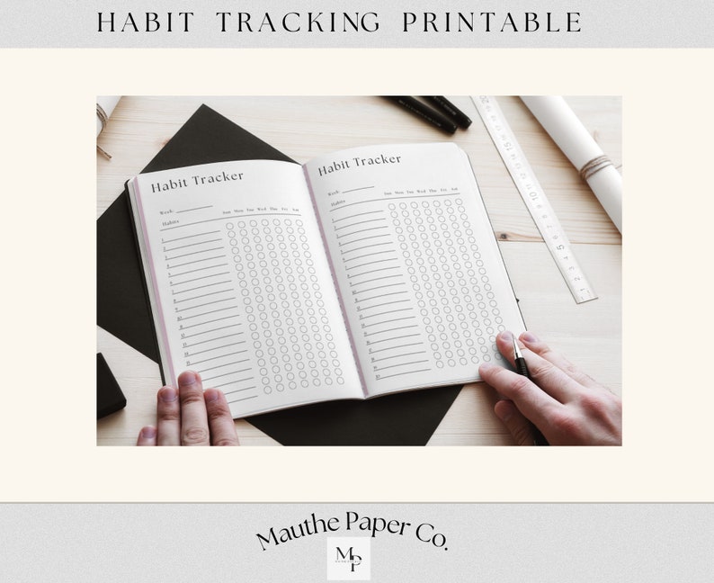 Printable Habit Tracker Weekly Organizer | Instant Digital Download ...