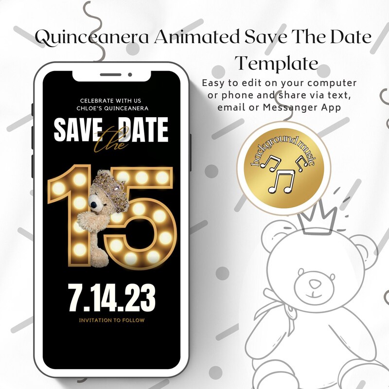 Quinceanera Save the Date - Etsy