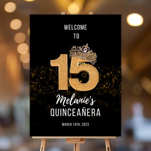 16th Birthday Welcome Sign, Butterfly Sweet Sixteen Sign, Quinceanera ...