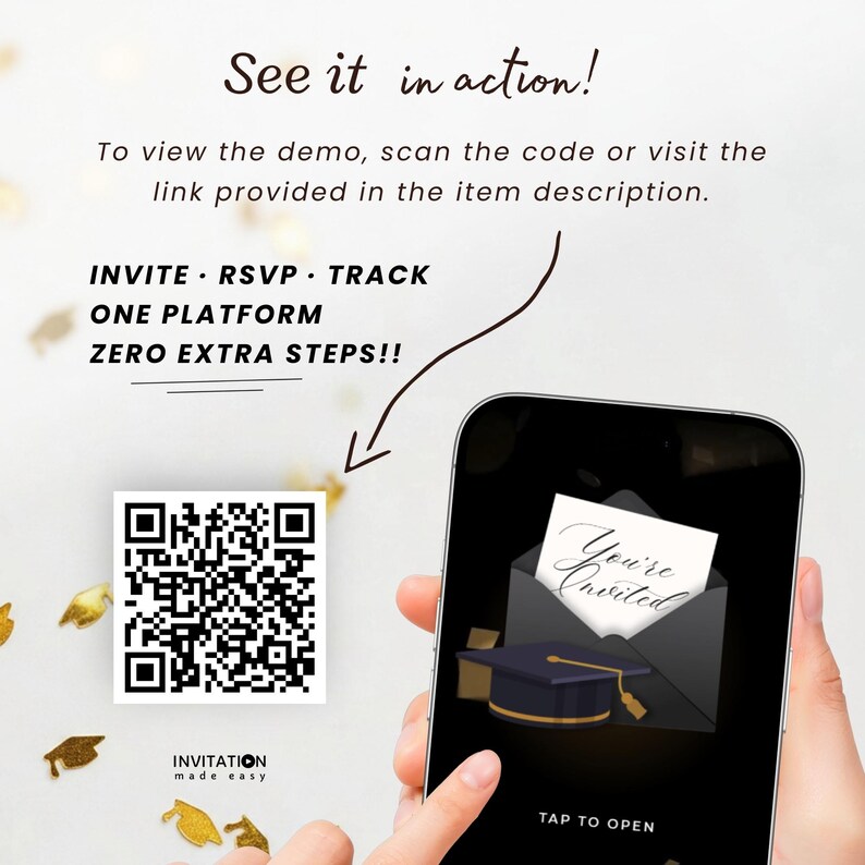 Grad Web Invite With RSVP 2026, Digital Graduation Website Evite ...
