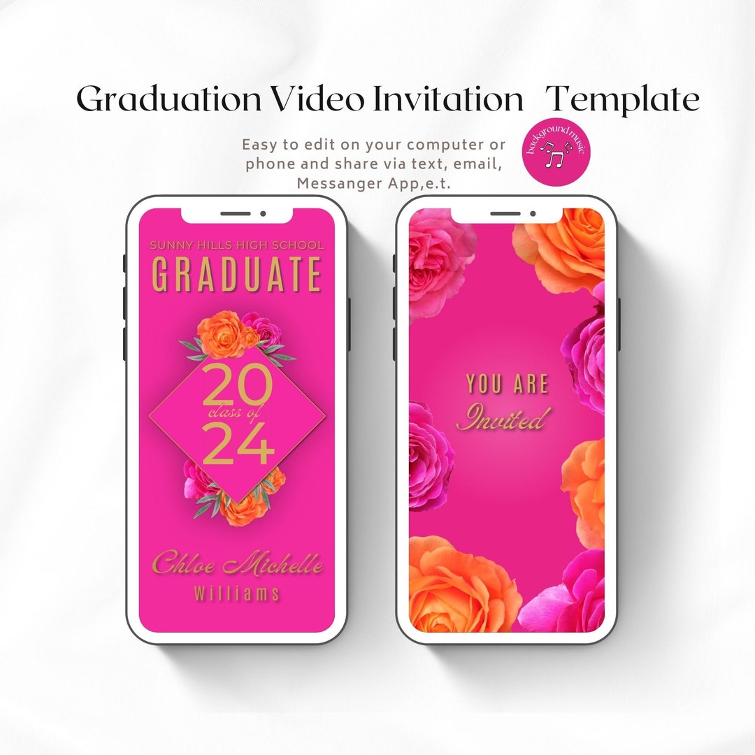 Graduation Video Invitation, Animated Grad Announcement, Graduation ...