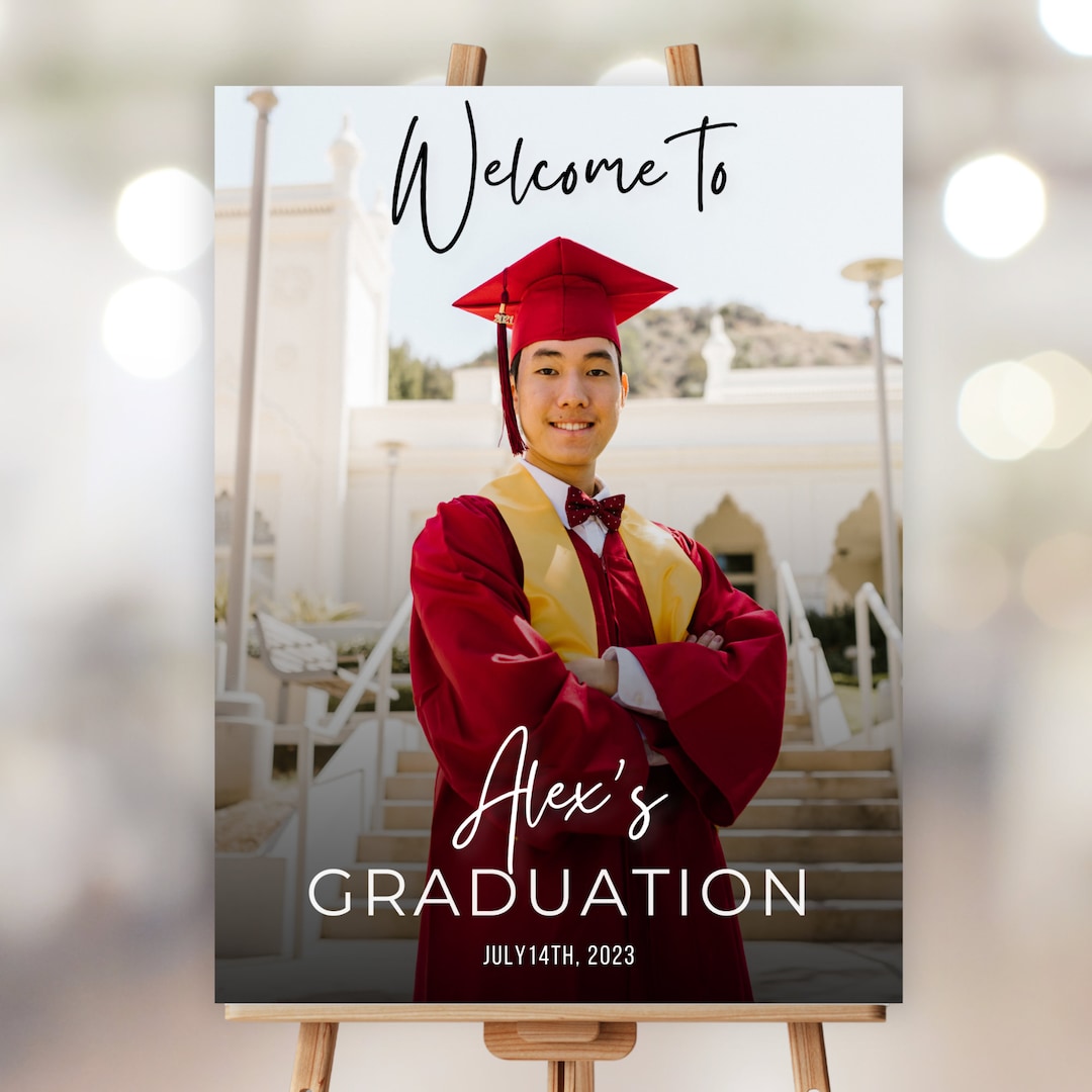 Graduation Party Welcome Sign,grad Photo Poster, Printable Graduation ...