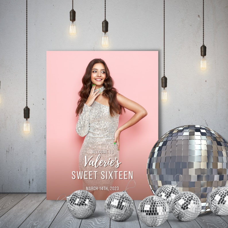 16th Birthday Welcome Sign Butterfly Sweet Sixteen Sign - Etsy