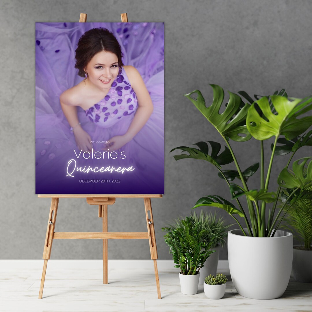 16th Birthday Welcome Sign, Sweet Sixteen Sign, Quinceanera Welcoming ...