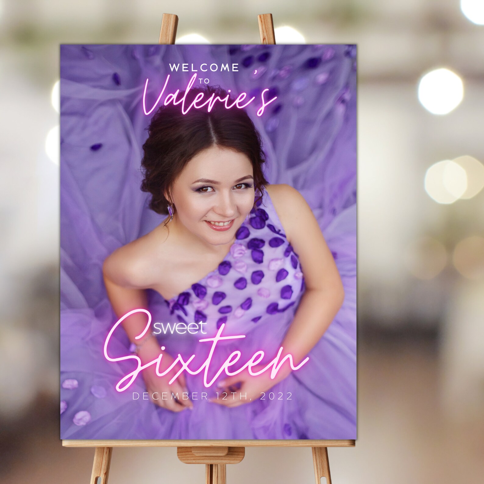 16th Birthday Welcome Sign Sweet Sixteen Sign Quinceanera - Etsy