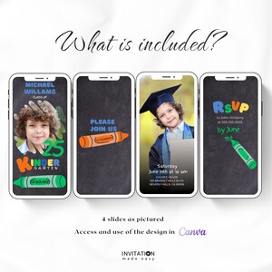 Preschool, Kindergarten Graduation Video Invitation, Animated Grad ...