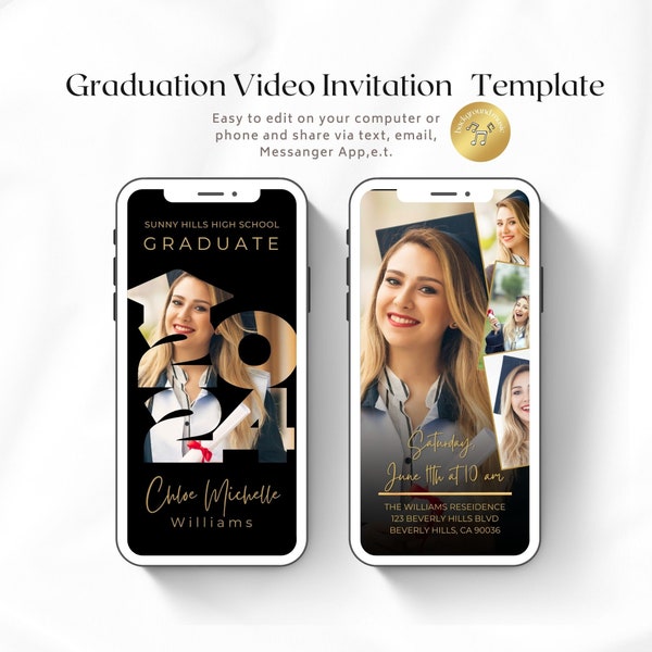 Grad. Animated Invitation - Etsy