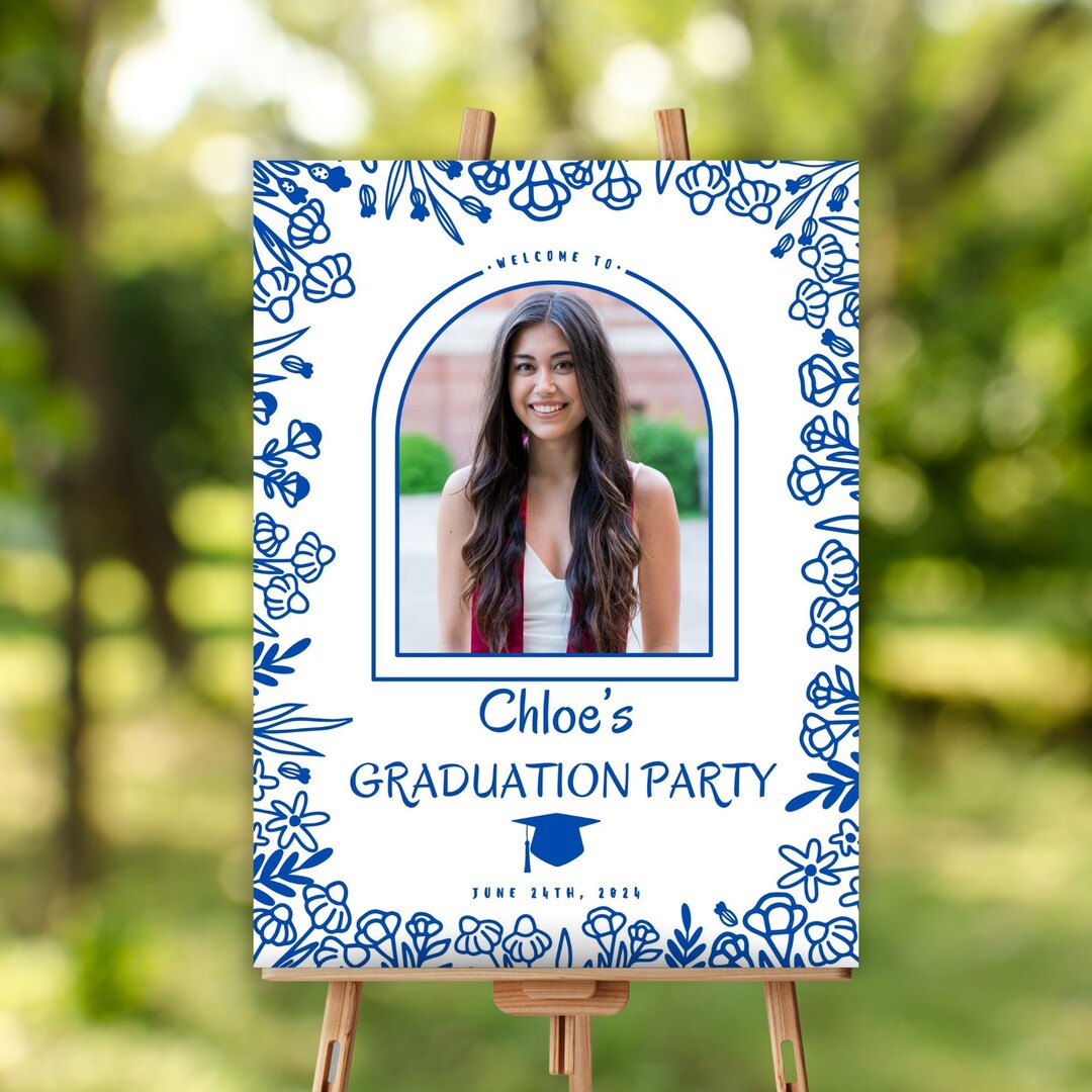 Graduation Party Welcome Sign, Grad Party Poster, Printable Graduation ...