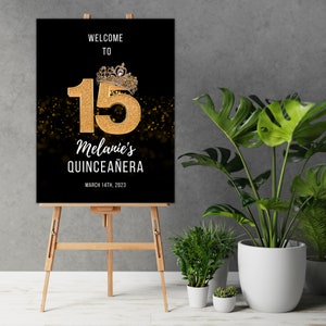 16th Birthday Welcome Sign, Butterfly Sweet Sixteen Sign, Quinceanera ...