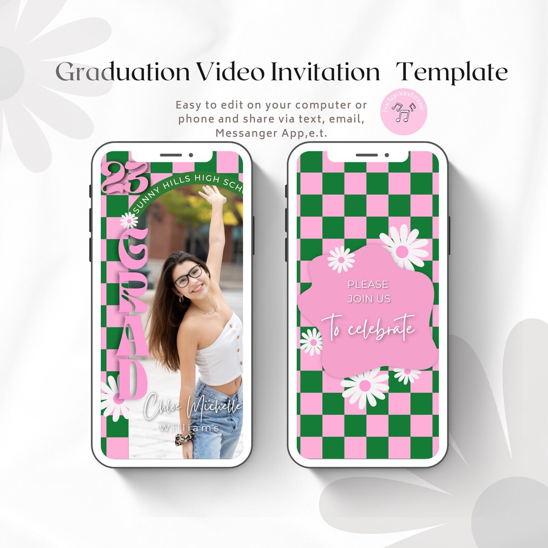 Graduation Video Invitation, Animated Grad Announcement, Graduation ...