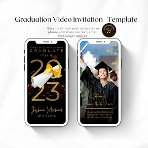 Graduation Party Video Invitation Animated Grad Announcement - Etsy