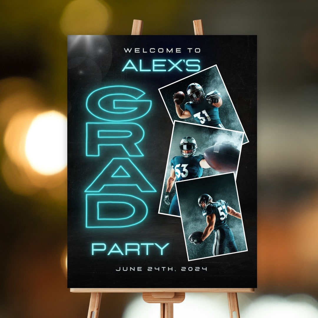 Graduation Party Welcome Sign, Minimalist Grad Poster, Printable ...