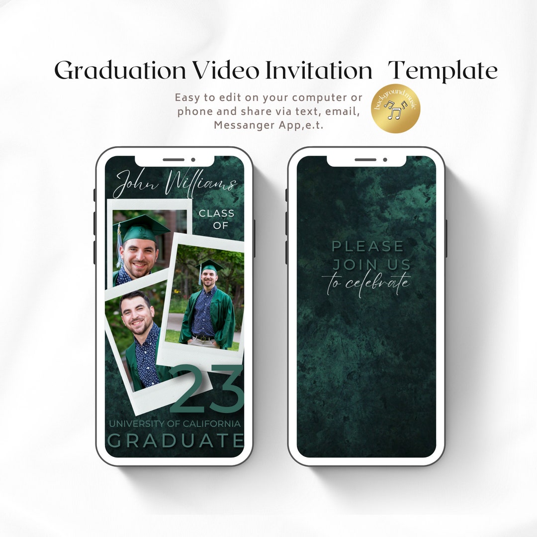 Graduation Video Invitation, Animated Grad Announcement, Graduation ...