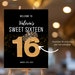 16th Birthday Welcome Sign, Princess Sweet Sixteen Sign, Tiara ...