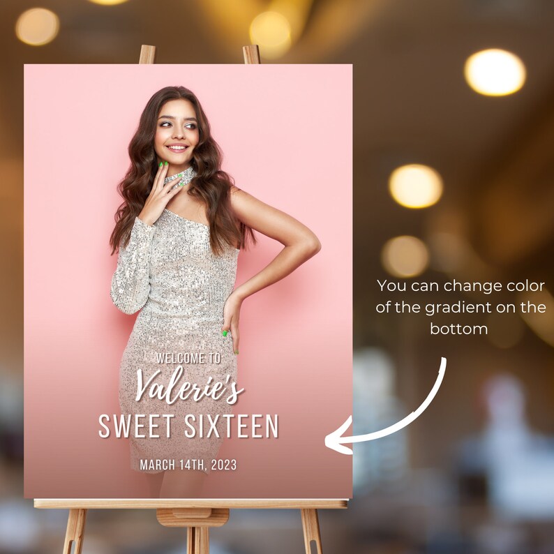 16th Birthday Welcome Sign Butterfly Sweet Sixteen Sign - Etsy