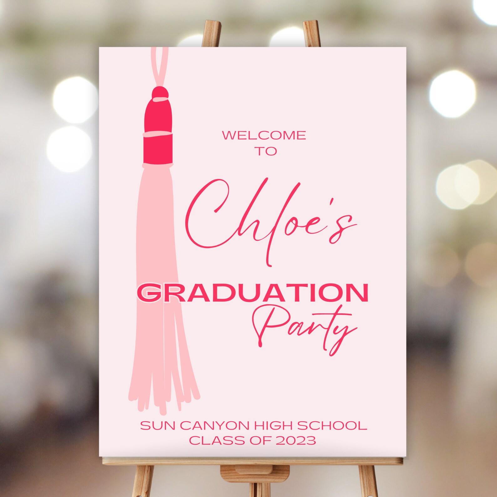 Graduation Party Welcome Sign Minimalist Grad Poster - Etsy