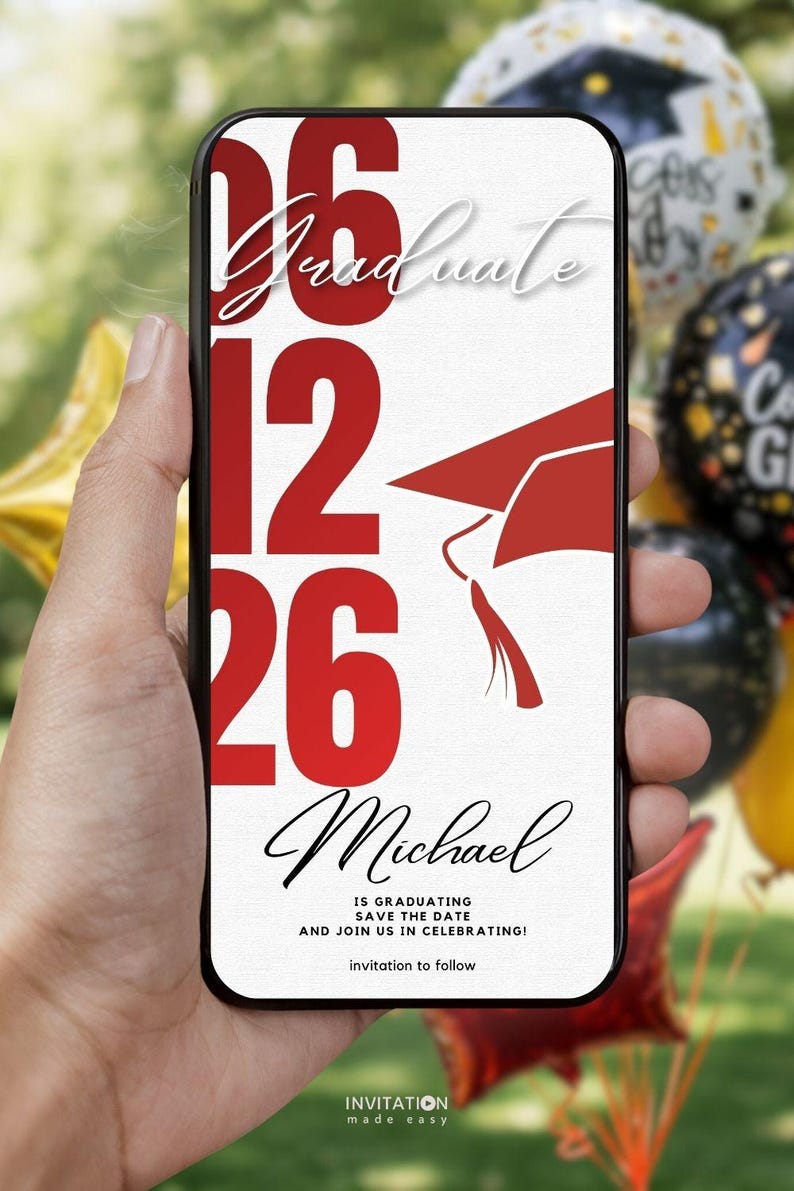 Save the Date Graduation 2026 Animated Template | Class of 2026 Grad ...