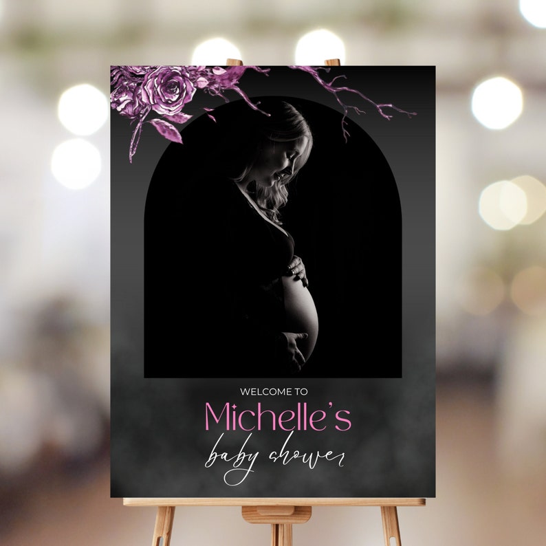 Gothic Baby Shower Welcome Sign Goth Baby Sprinkle Sign - Etsy